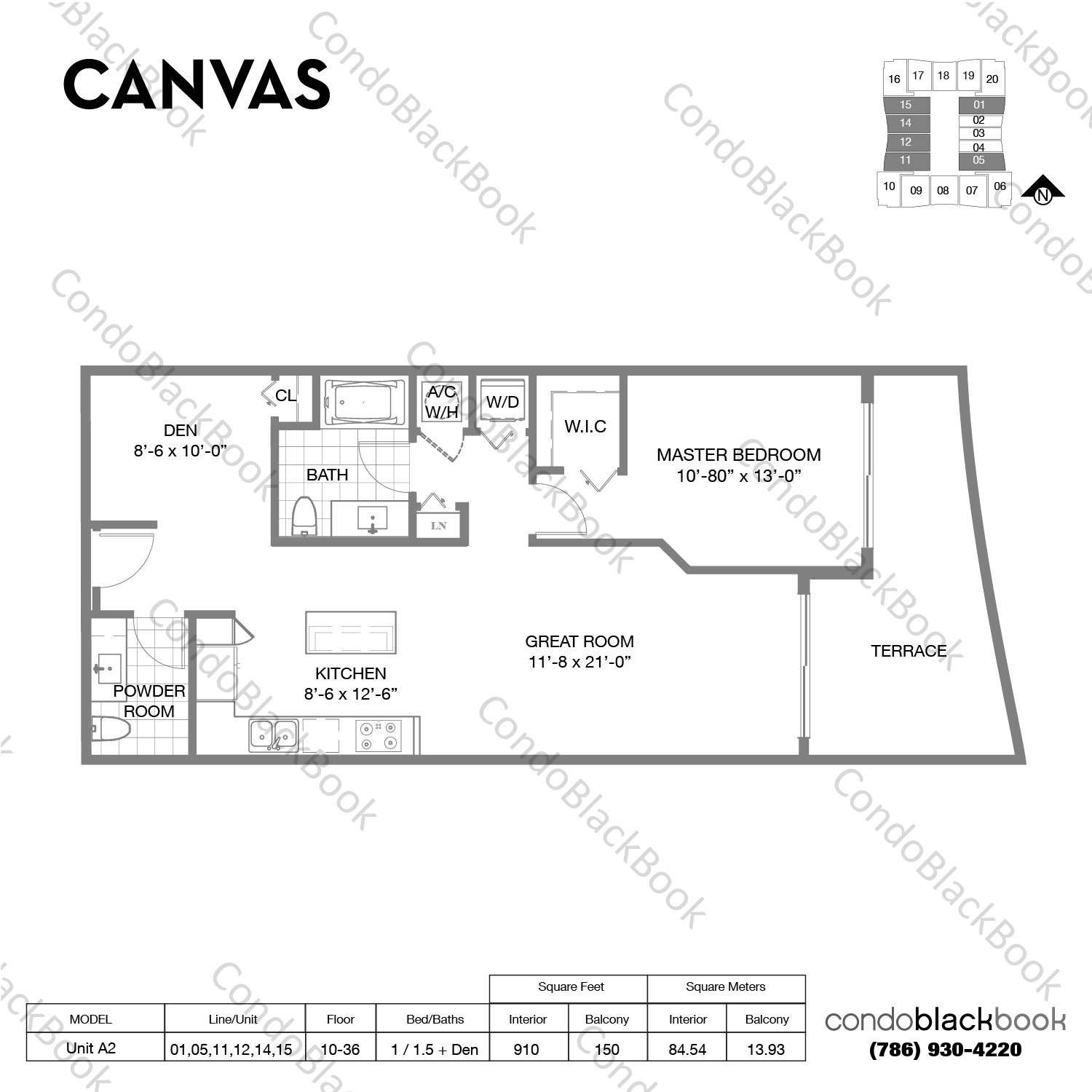Canvas Unit #1505 Condo in Arts & Entertainment District - Miami Condos | CondoBlackBook