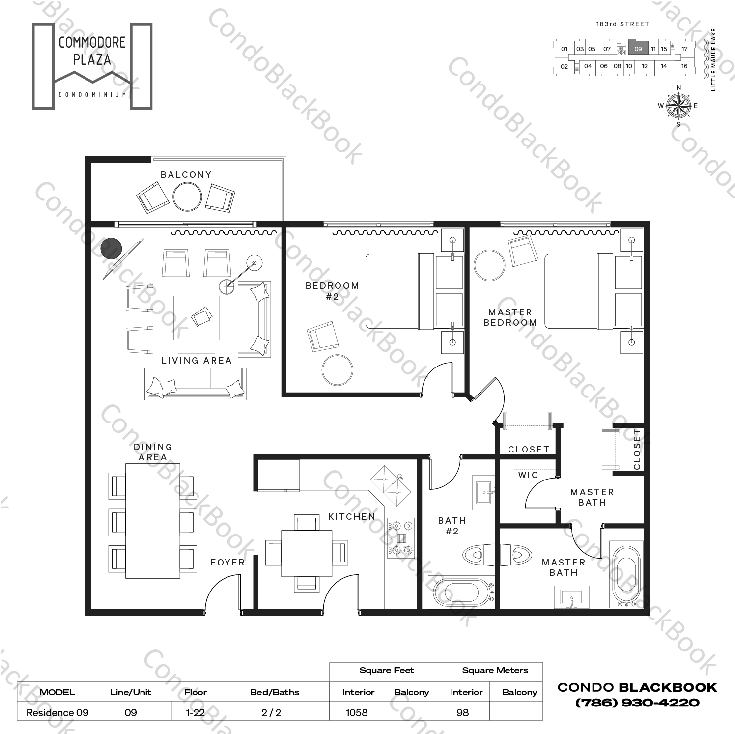 Commodore Plaza - Century Unit #209 Condo in Aventura | CondoBlackBook
