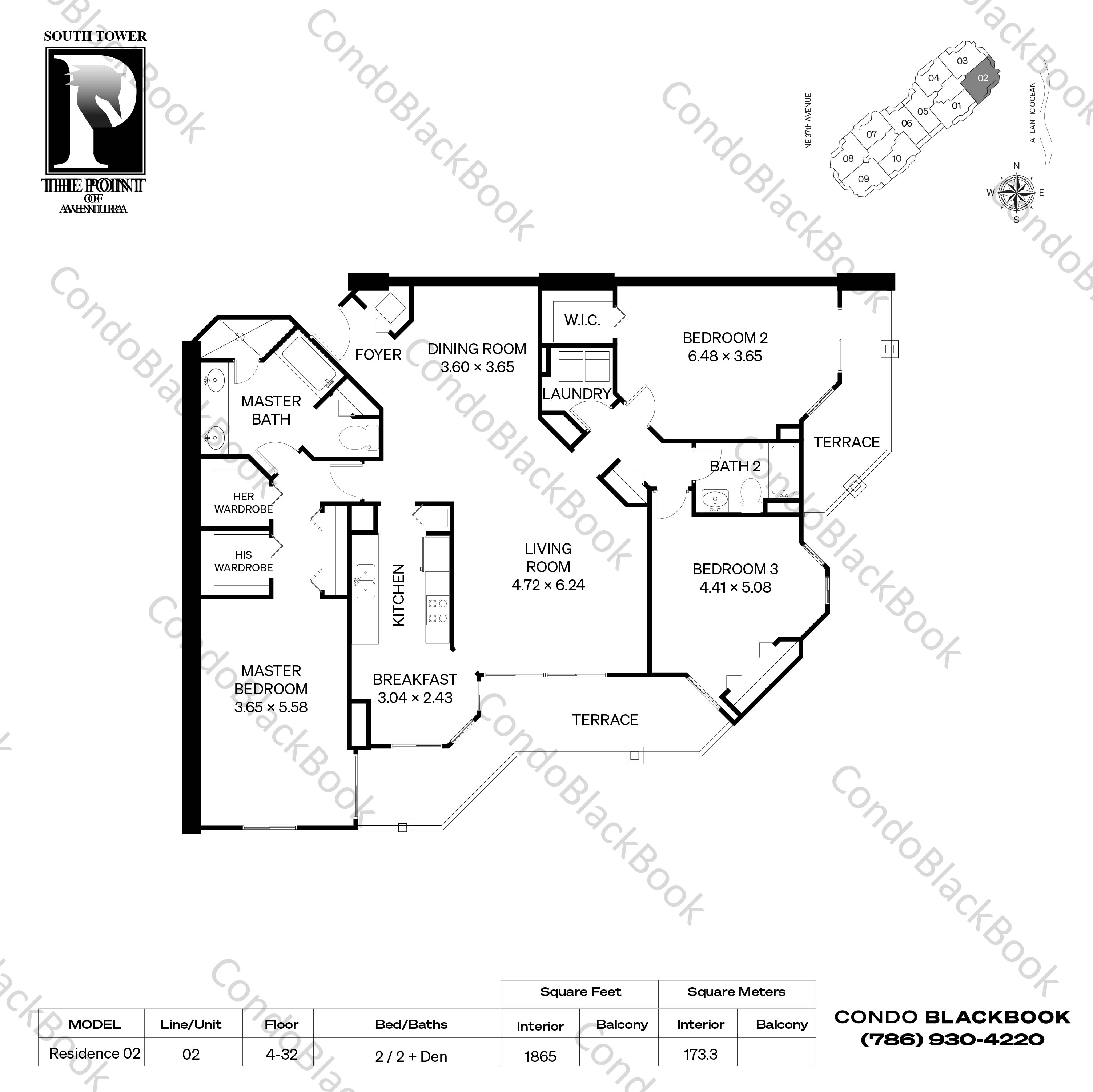 South Tower at the Point Unit #1602 Condo in Aventura | CondoBlackBook