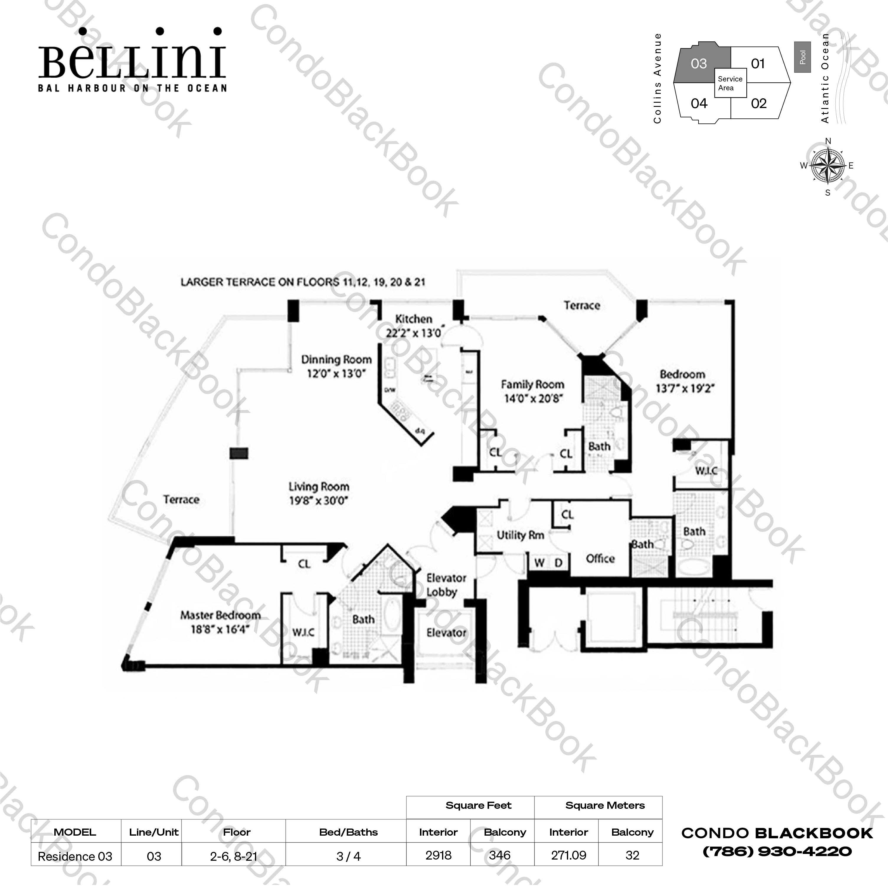 Bellini Unit #503 Condo in Bal Harbour | CondoBlackBook