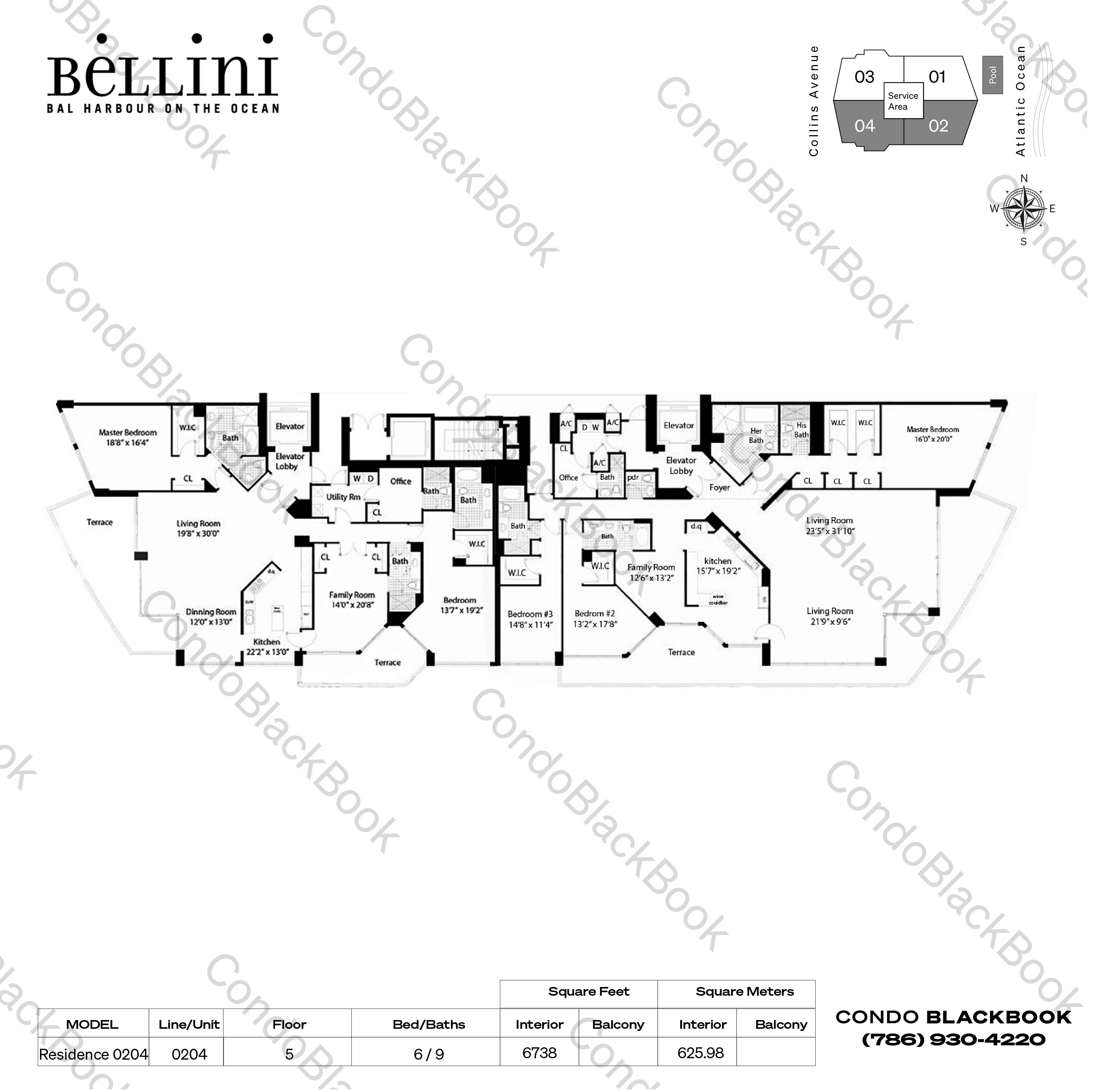 Bellini Unit #502/504 Condo in Bal Harbour | CondoBlackBook