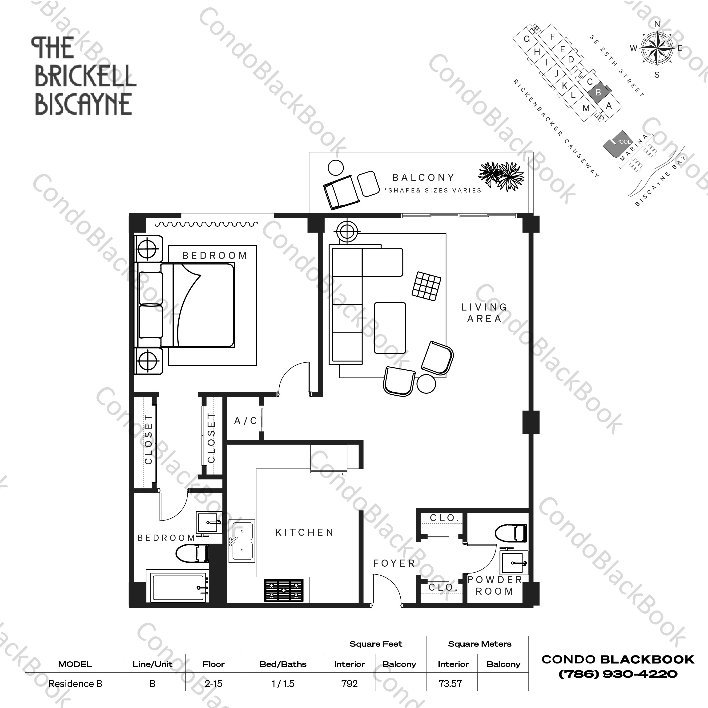 Brickell Biscayne Unit #3B Condo in Brickell - Miami Condos ...