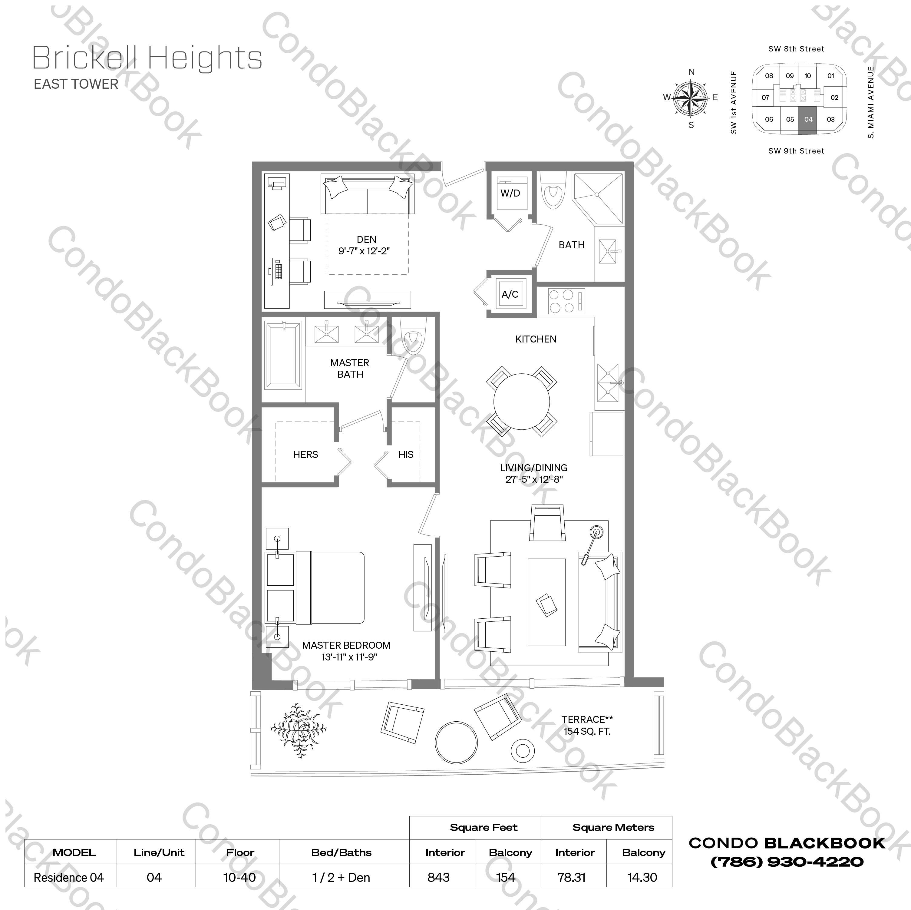Brickell Heights East Tower Unit #1904 Condo in Brickell - Miami Condos ...