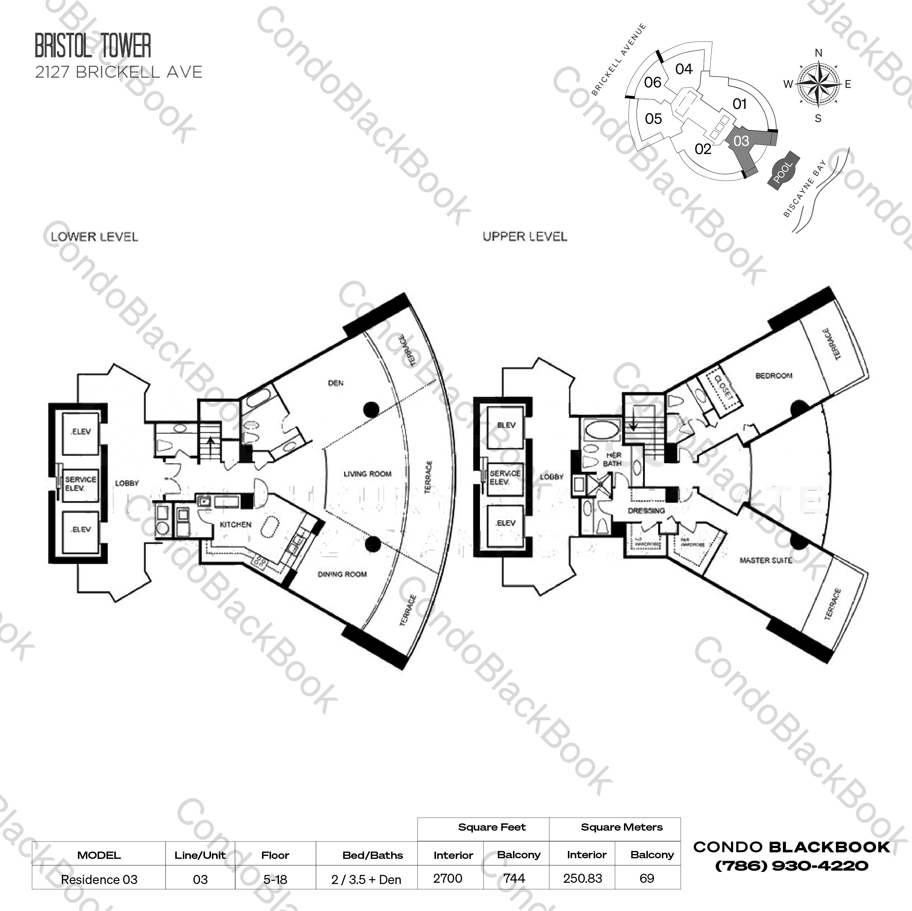 Bristol Tower Condominium Unit #1603 Condo in Brickell - Miami Condos ...