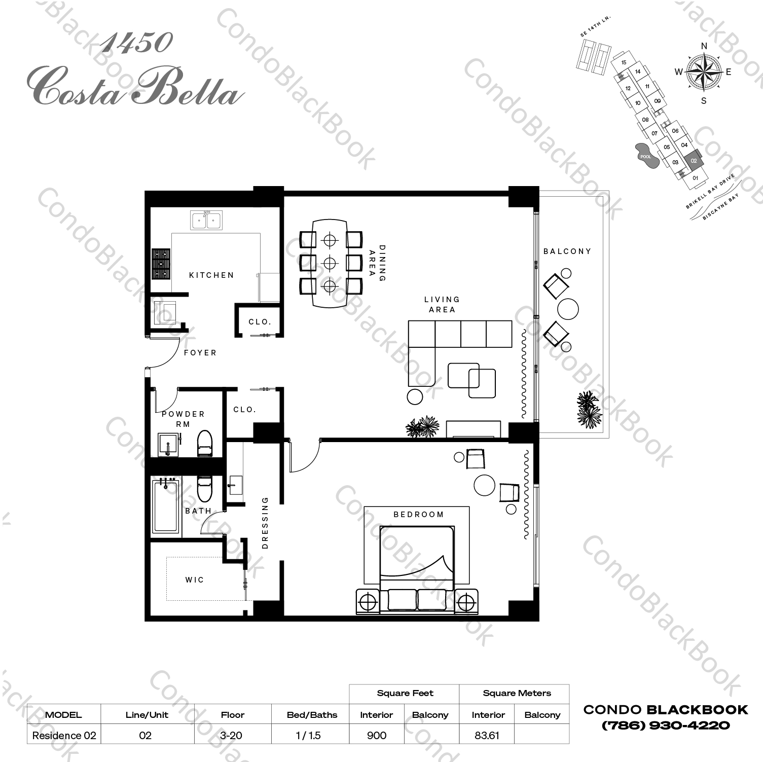 Costa Bella Unit #1102 Condo in Brickell - Miami Condos | CondoBlackBook