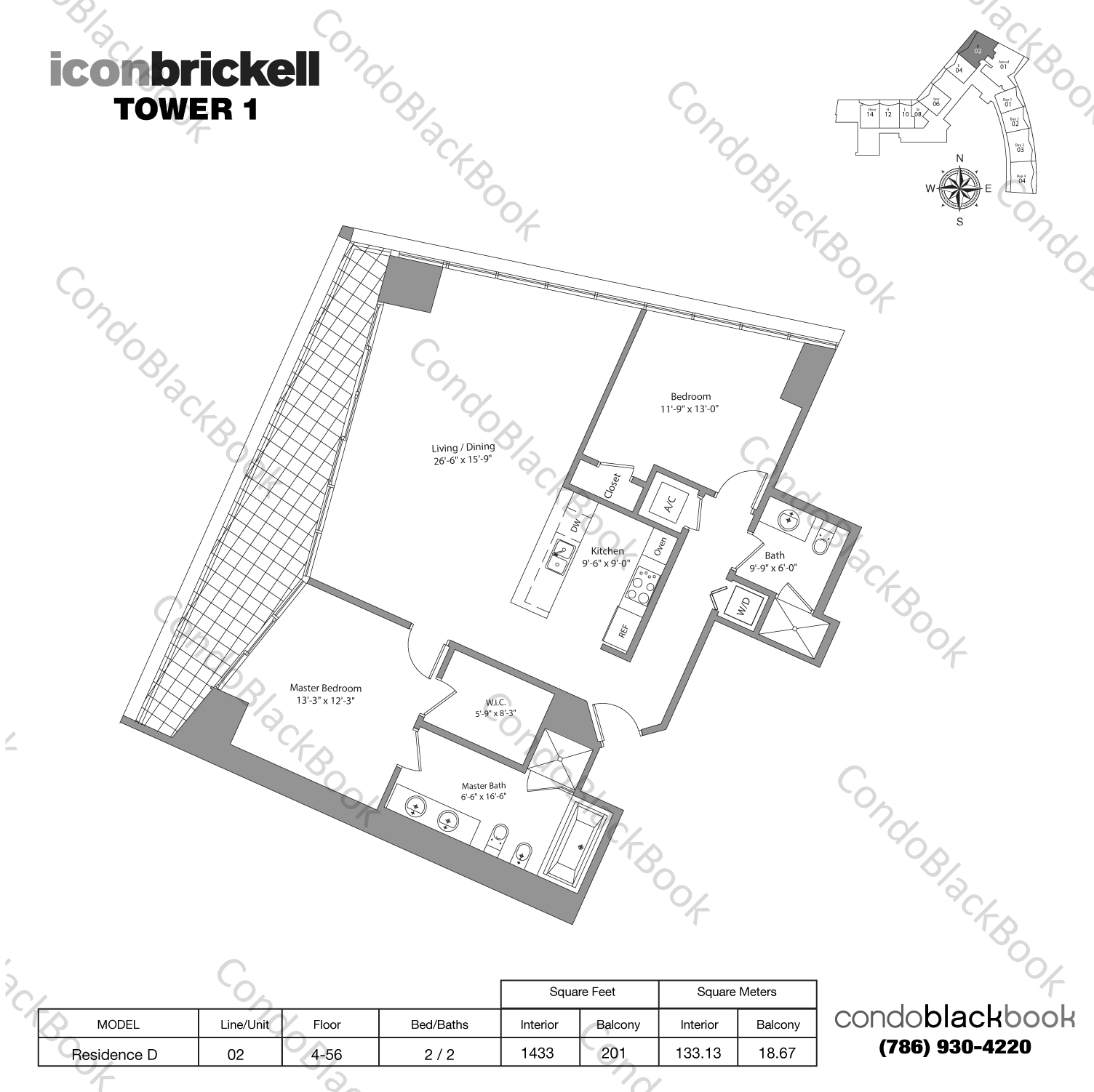 Icon Brickell I Unit #1402 Condo in Brickell - Miami Condos ...