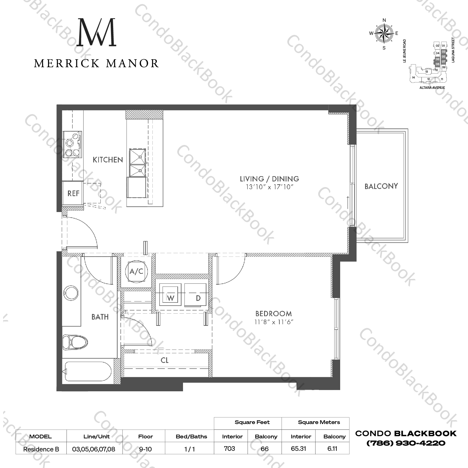 Merrick Manor Unit #LPH908 Condo in Coral Gables | CondoBlackBook