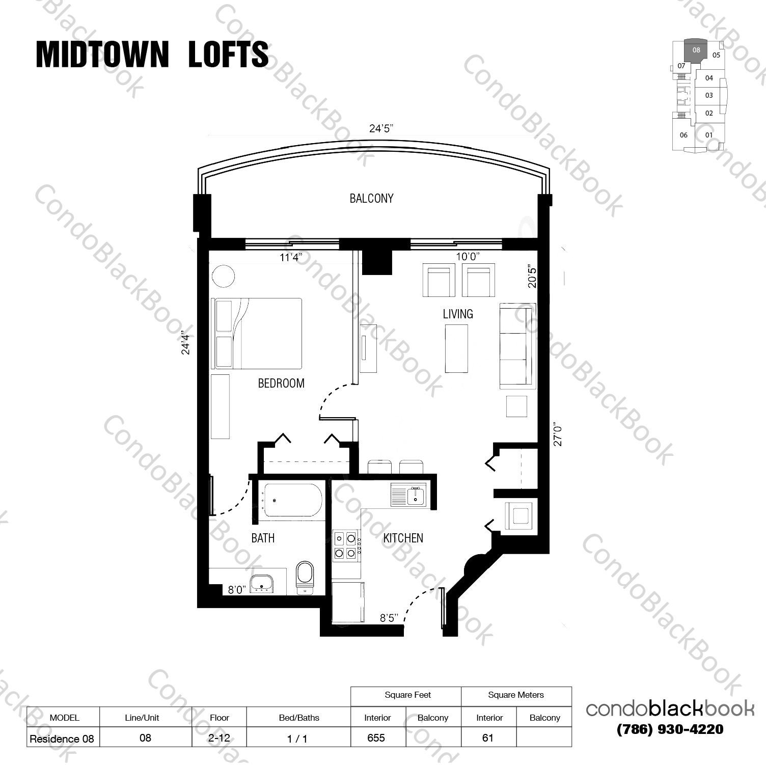 Midtown Lofts Unit #908 Condo in Coral Way | CondoBlackBook