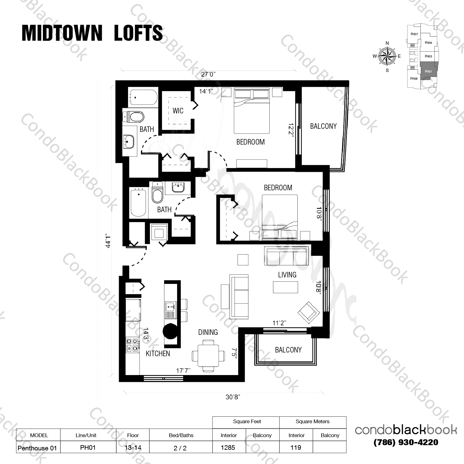 Midtown Lofts Unit #PH201 Condo in Coral Way | CondoBlackBook