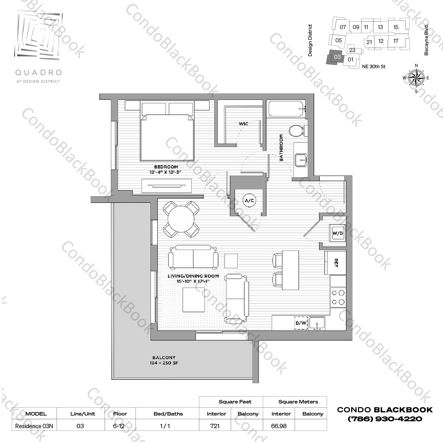 Quadro Unit #N-1103 Condo in Design District / Buena Vista - Miami ...