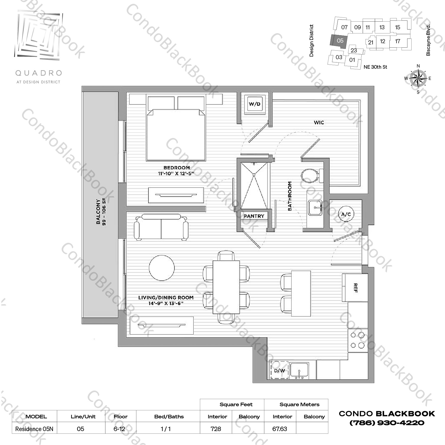 Quadro Unit #N-905 Condo in Design District / Buena Vista - Miami ...