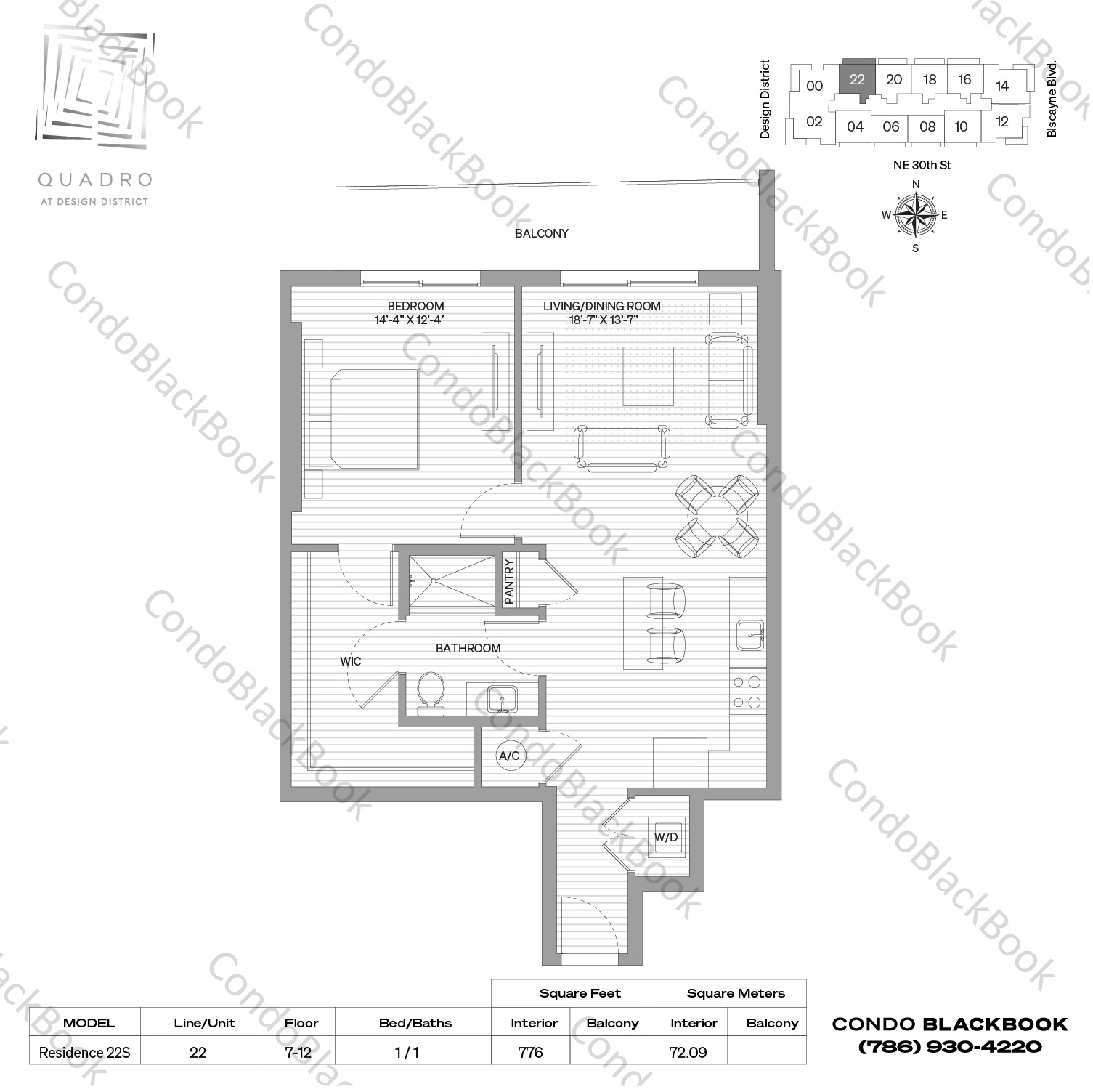 Quadro Unit #S-922 Condo for Sale in Design District / Buena Vista ...