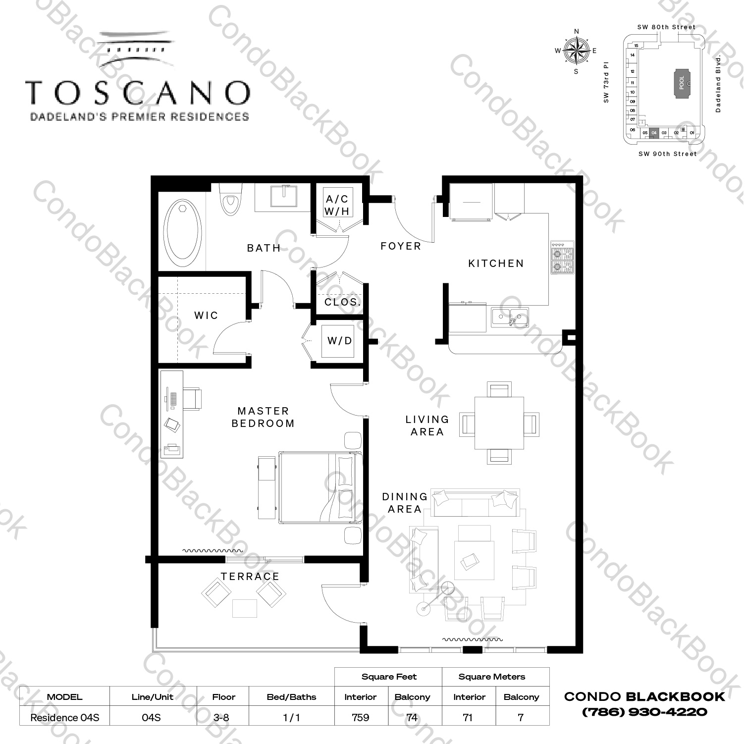 Toscano Unit #704S Condo in Dadeland - Miami Condos | CondoBlackBook