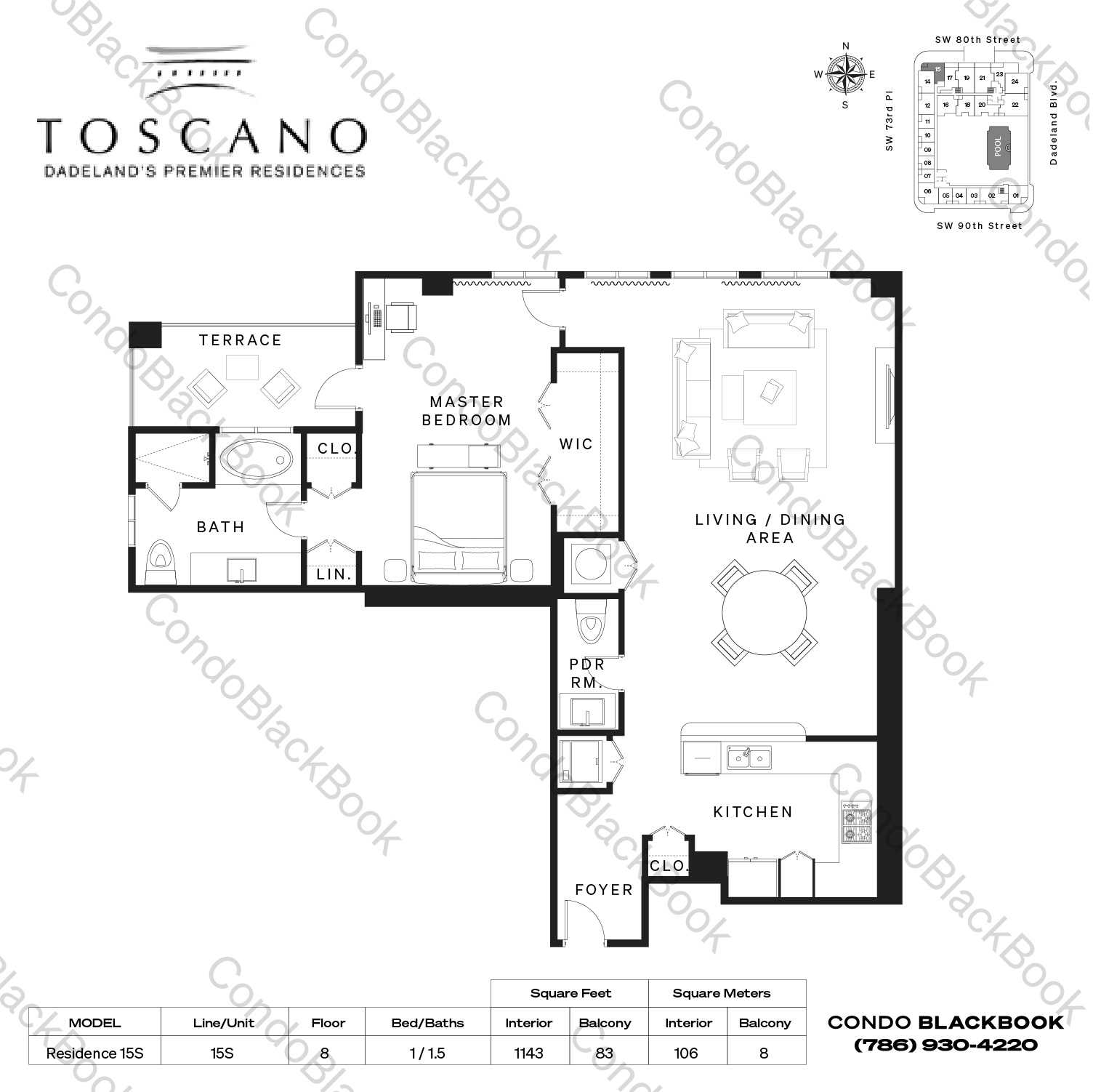 Toscano Unit #523N Condo in Dadeland - Miami Condos | CondoBlackBook