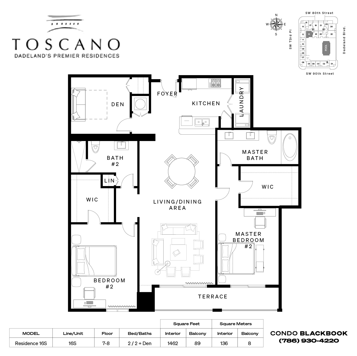 Toscano Unit #816S Condo in Dadeland - Miami Condos | CondoBlackBook