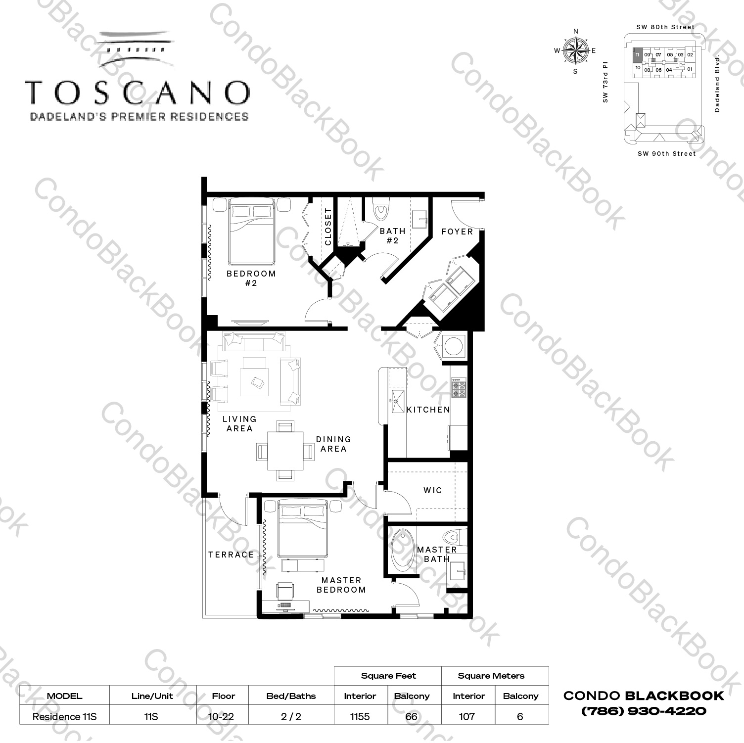 Toscano Unit #1211S Condo in Dadeland - Miami Condos | CondoBlackBook