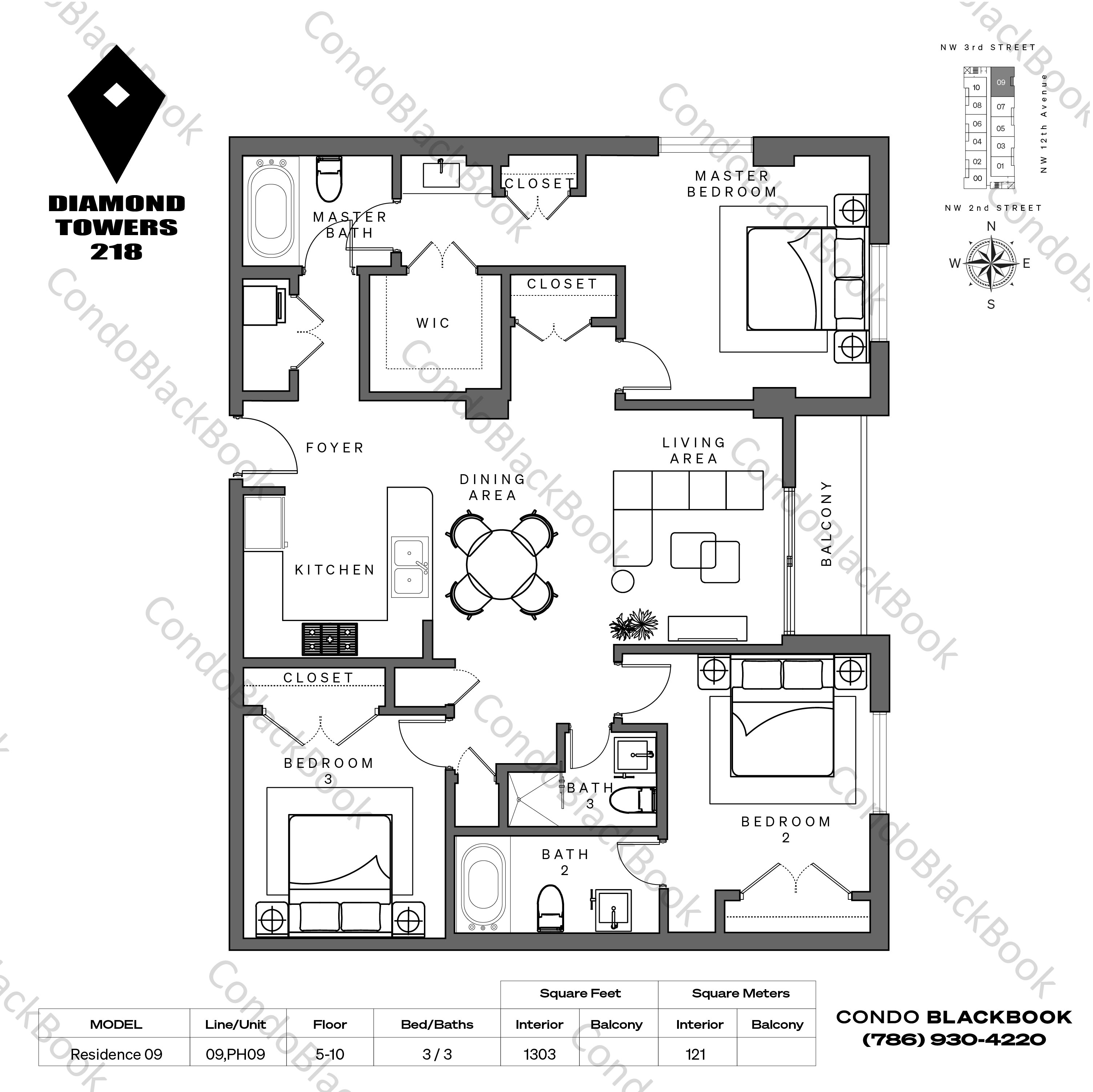 Diamond Tower Unit #609 Condo in Downtown Miami - Miami Condos ...