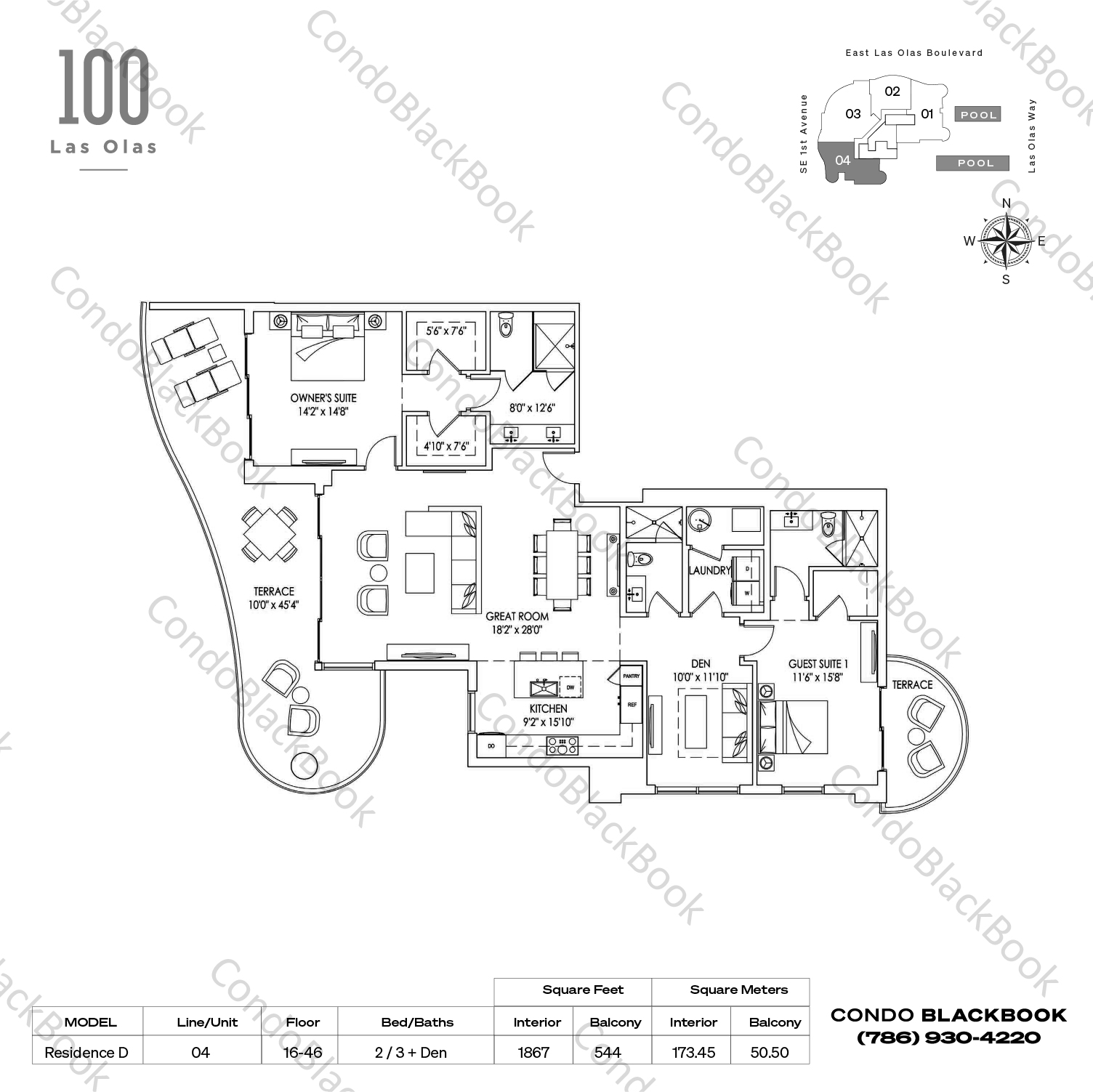 100 Las Olas Unit #1804 Condo in Fort Lauderdale | CondoBlackBook