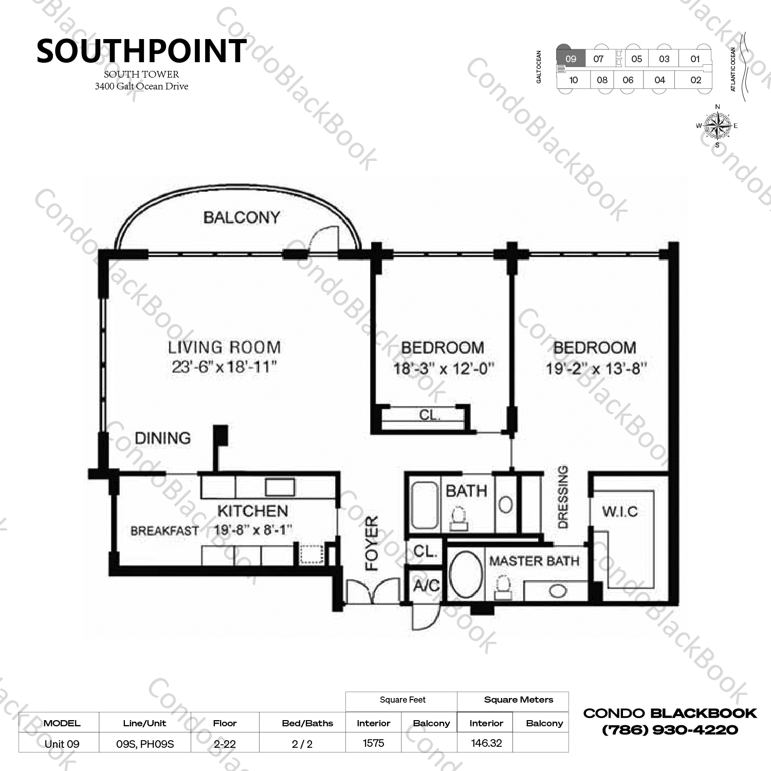 Southpoint Towers Unit #1209S Condo in Fort Lauderdale | CondoBlackBook