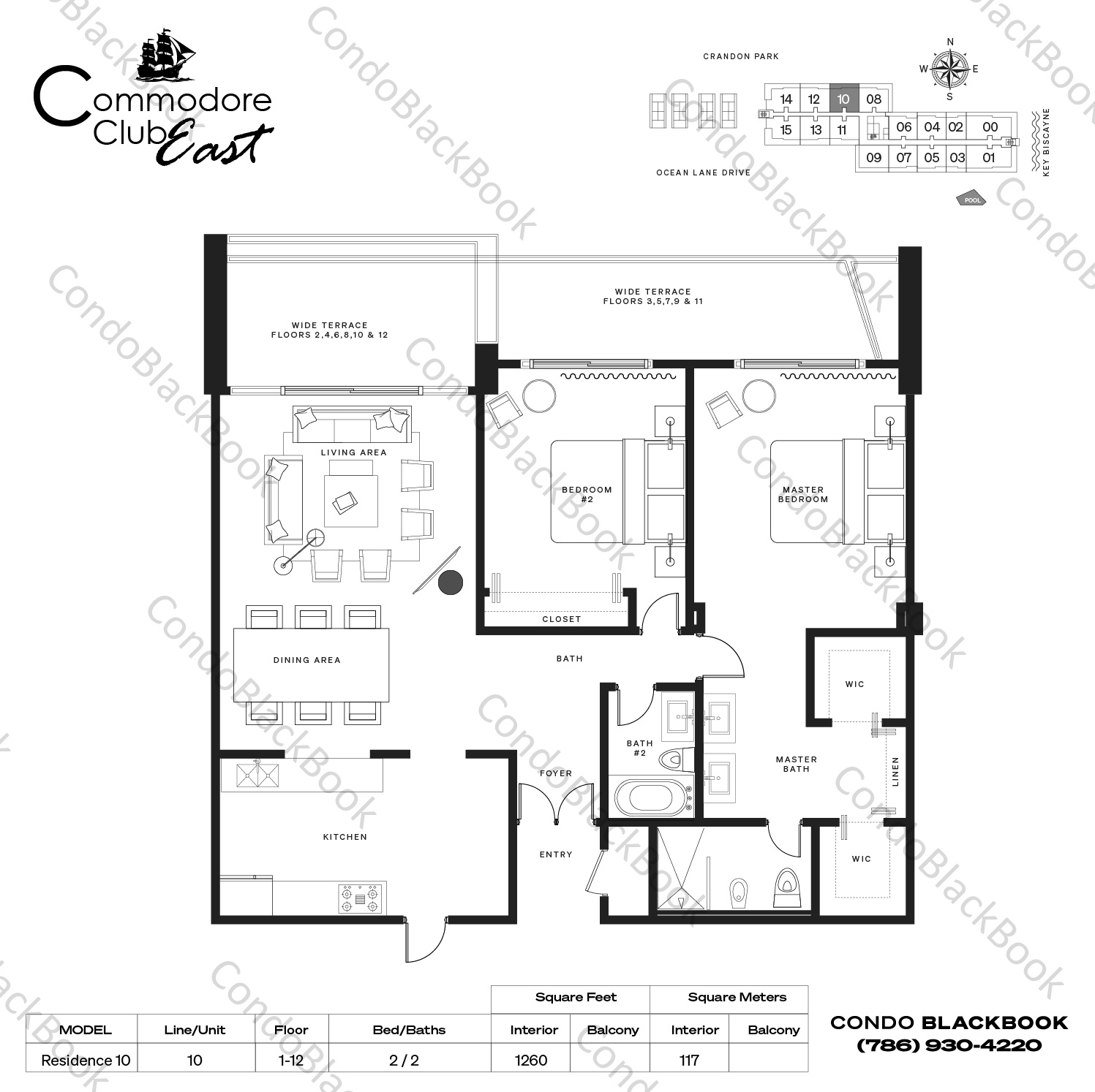 Commodore Club East Unit #710 Condo in Key Biscayne | CondoBlackBook