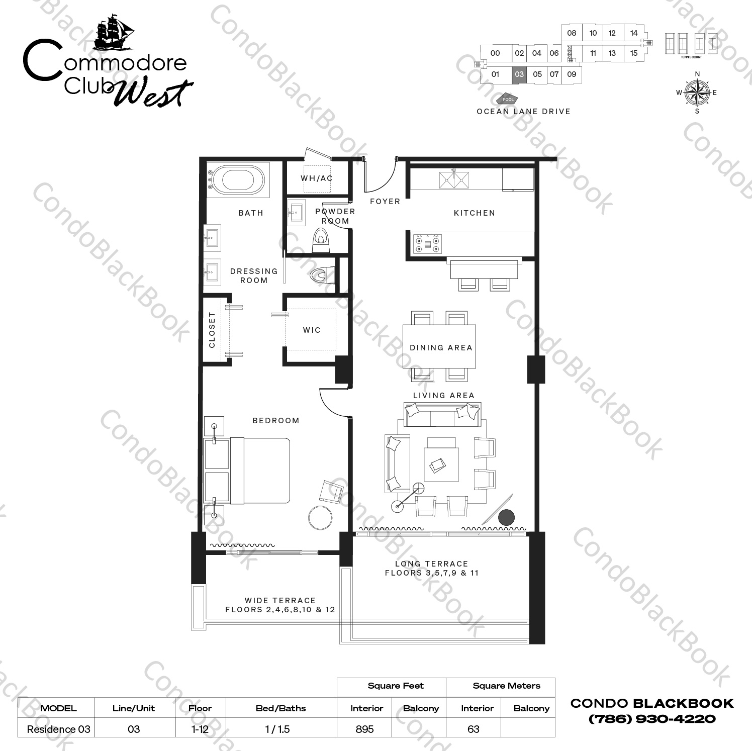 Commodore Club West Unit #803 Condo in Key Biscayne | CondoBlackBook