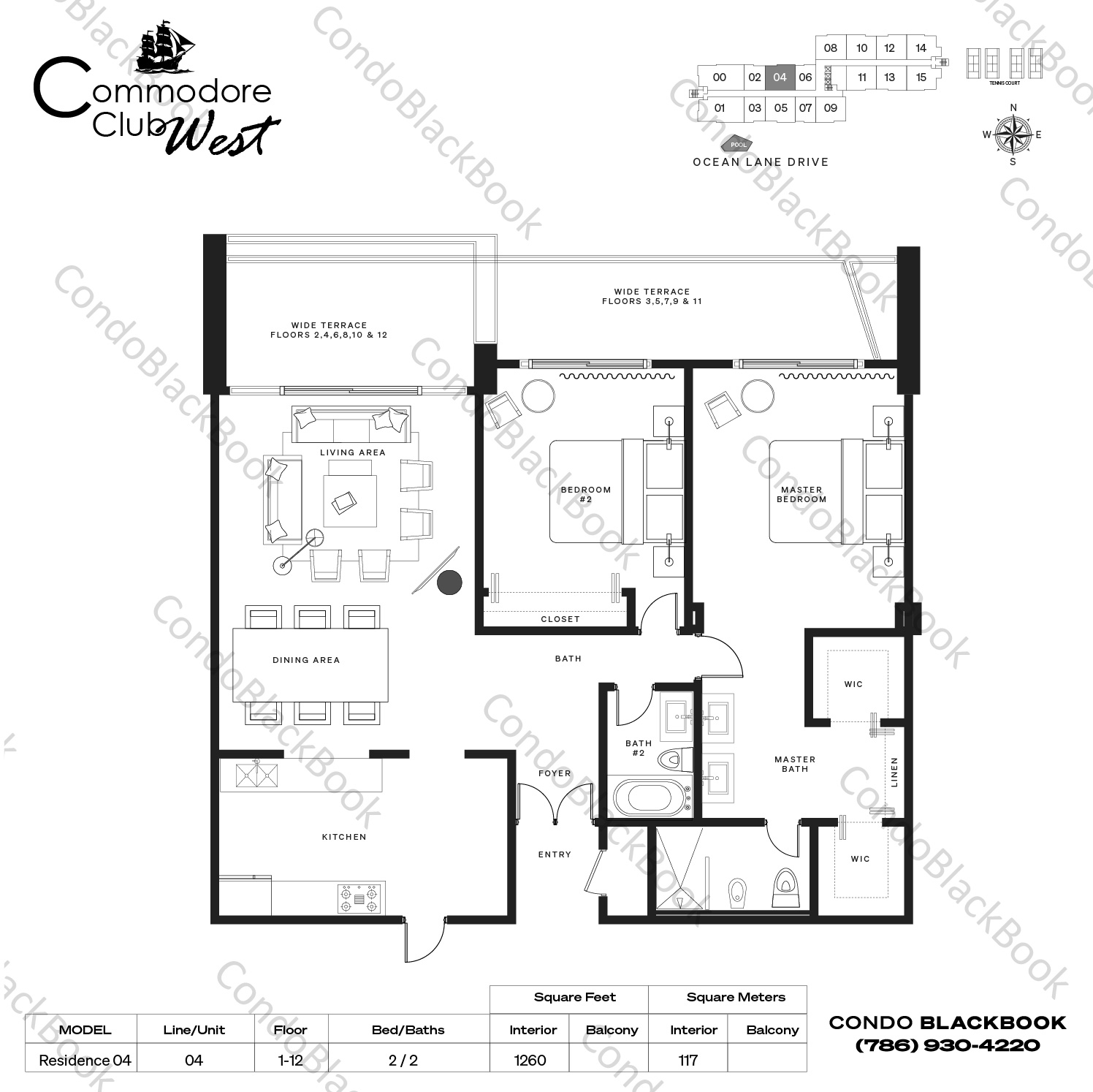 Commodore Club West Unit #504 Condo in Key Biscayne | CondoBlackBook