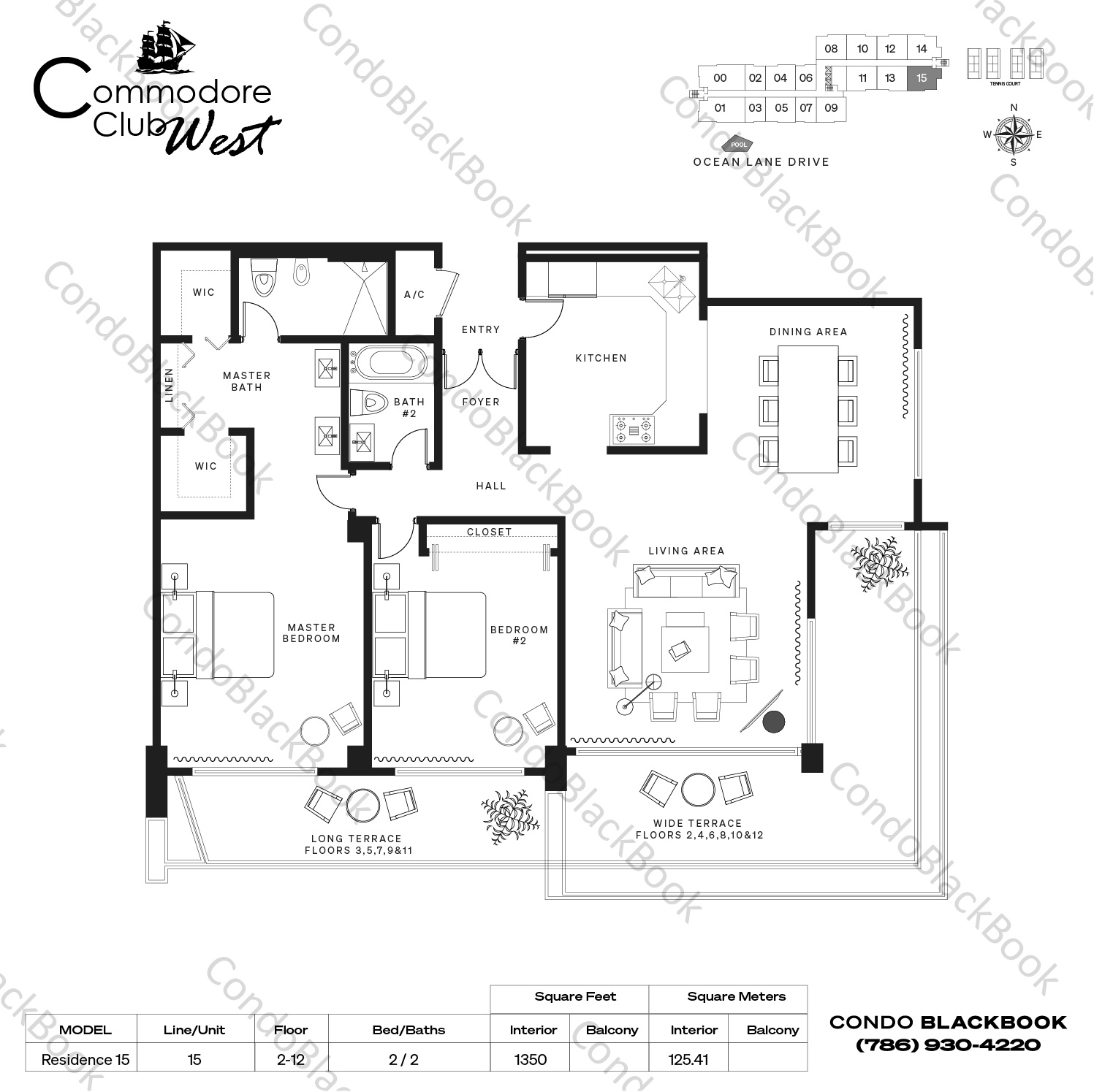 Commodore Club West Unit #415 Condo in Key Biscayne | CondoBlackBook