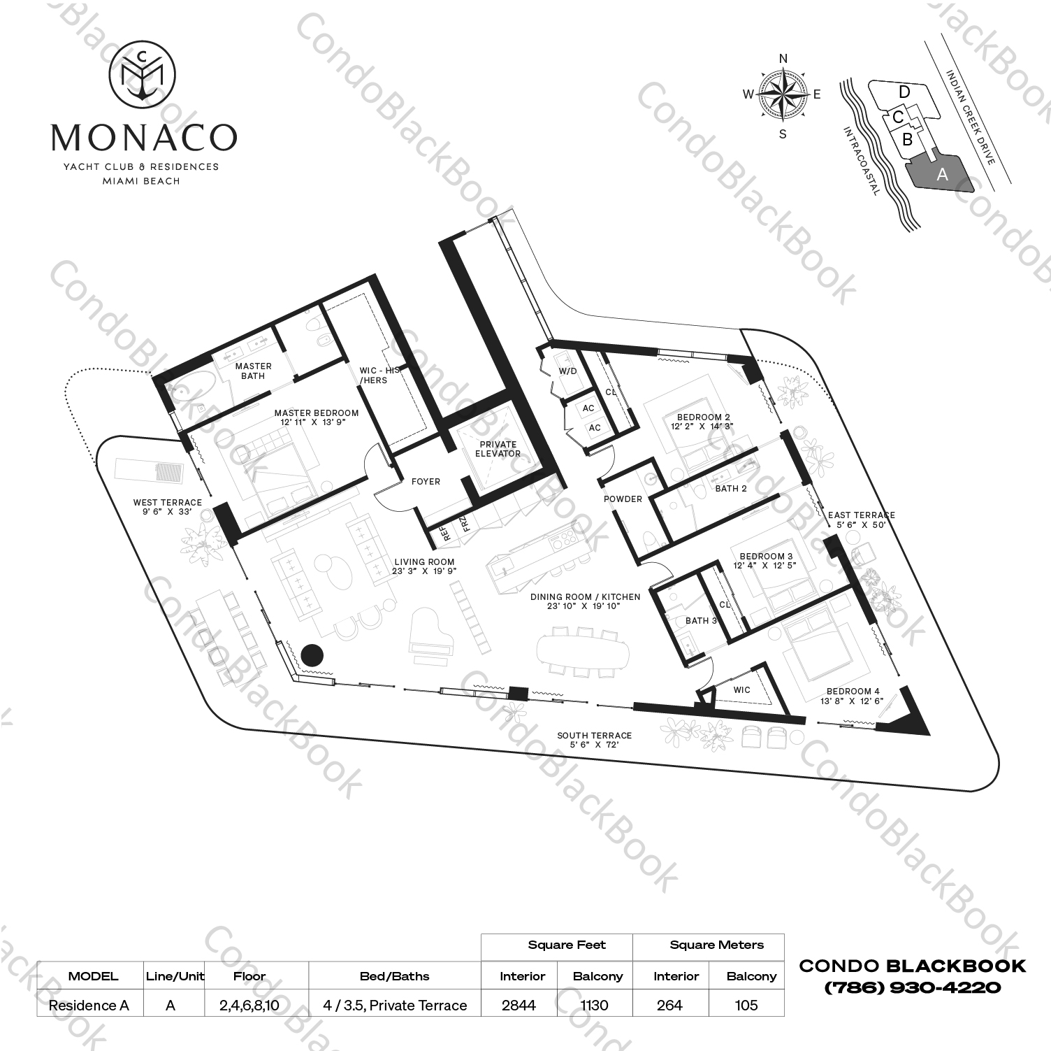Monaco Yacht Club & Residences Unit #8A Condo in North Beach - Miami ...