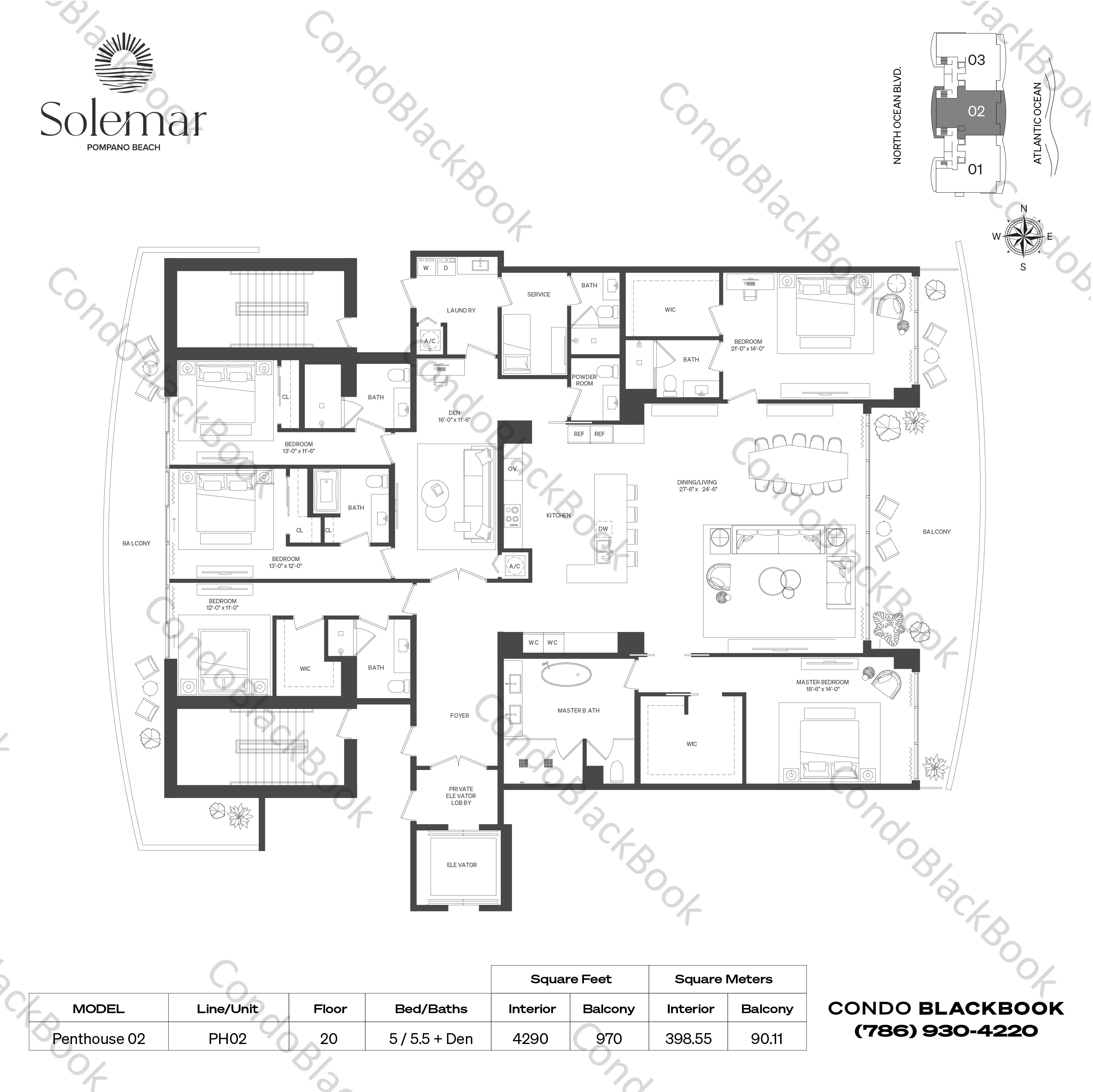 Solemar Unit #UPH02 Condo in Pompano Beach | CondoBlackBook