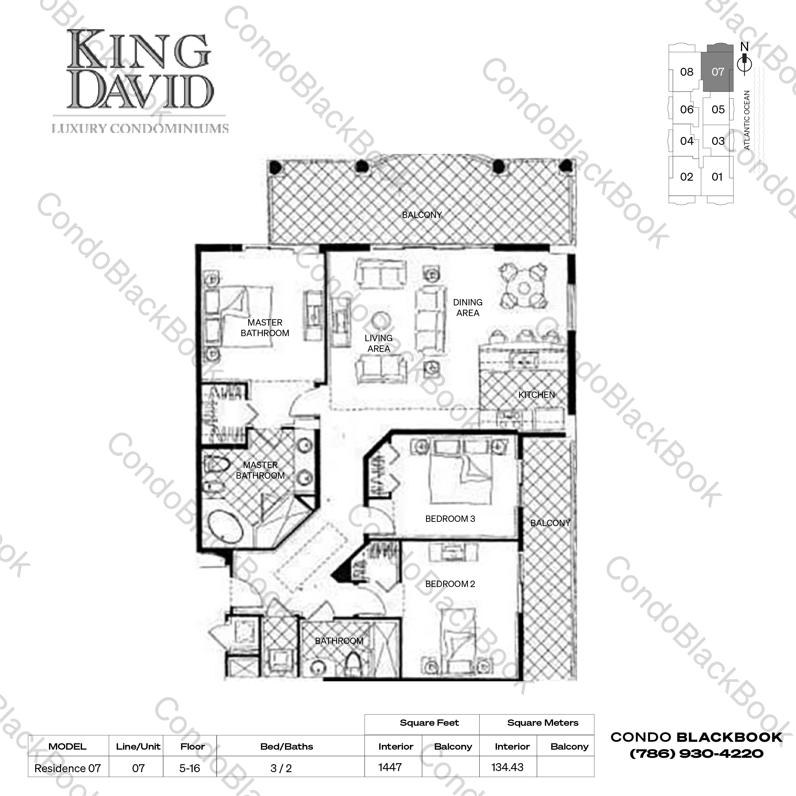 King David Unit #707 Condo in Sunny Isles Beach | CondoBlackBook