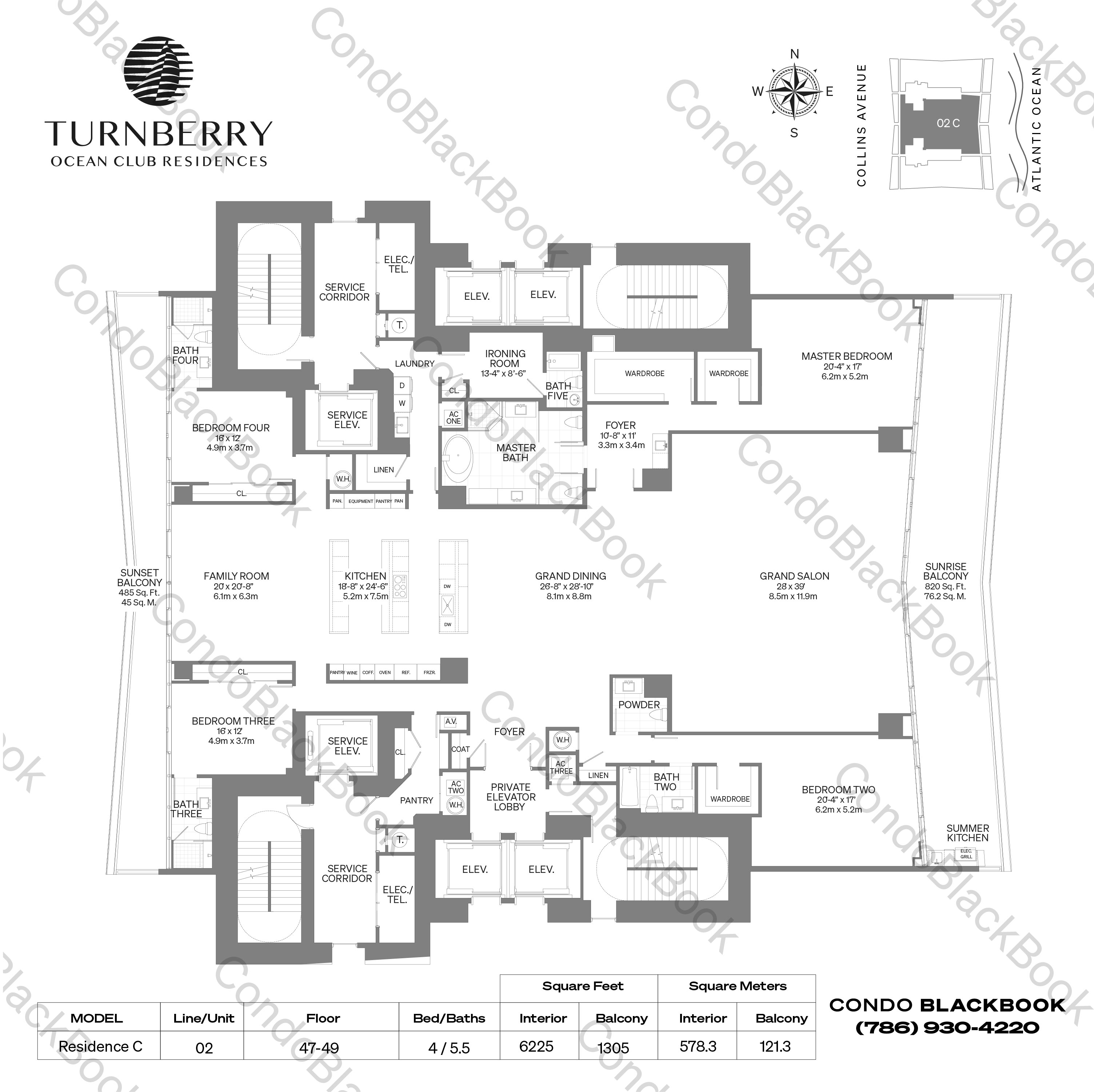 Turnberry Ocean Club Residences Unit #4803 + Beach Cabana Condo in ...