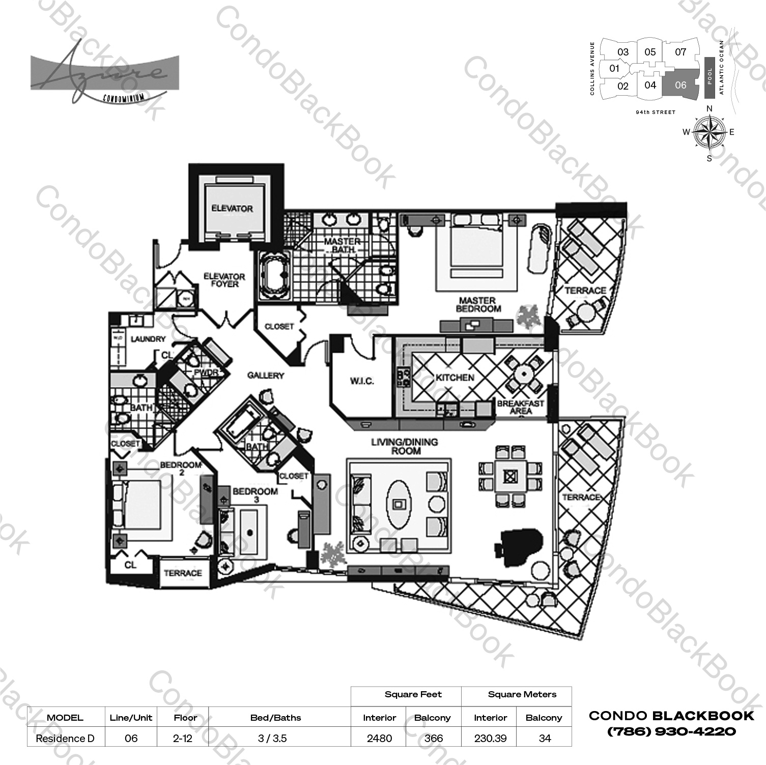 Azure Unit #406 Condo in Surfside | CondoBlackBook