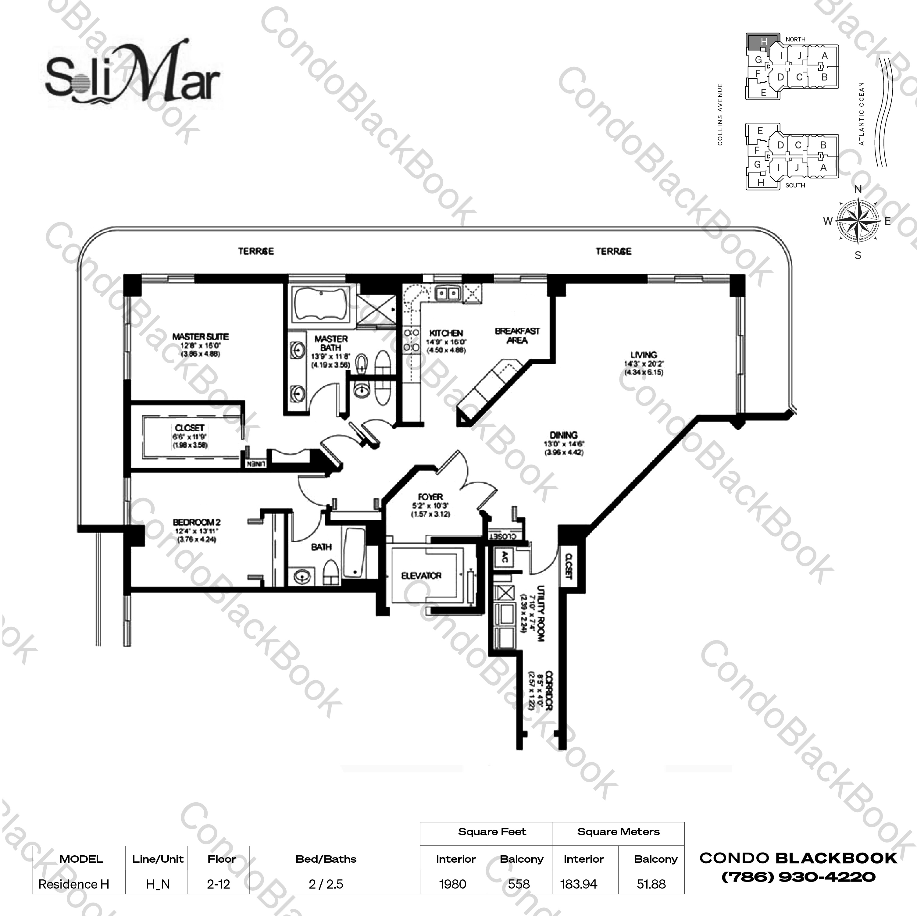 Solimar Unit #S2-H Condo in Surfside | CondoBlackBook