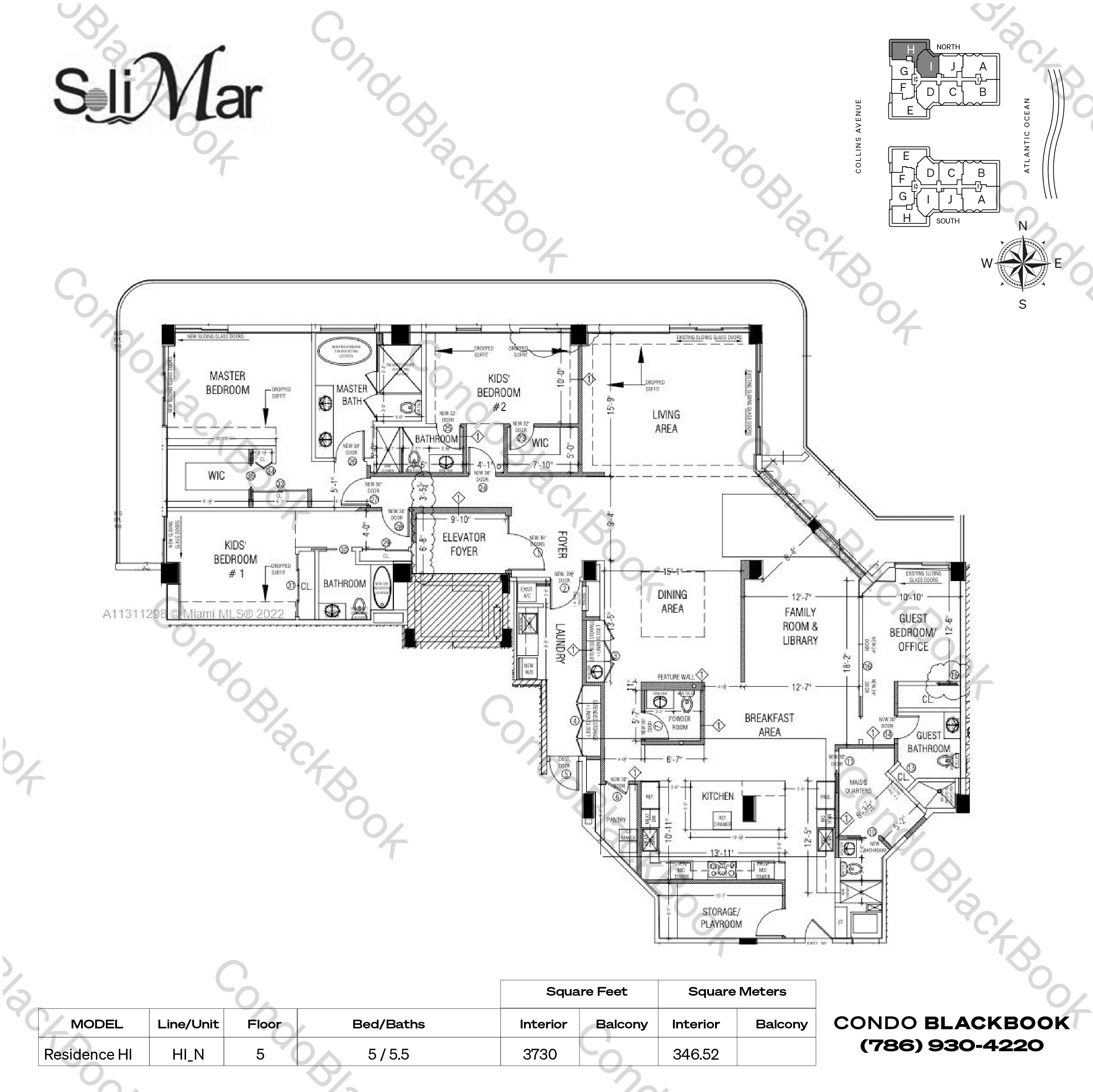 Solimar Unit #N5-H & N5-I Condo in Surfside | CondoBlackBook
