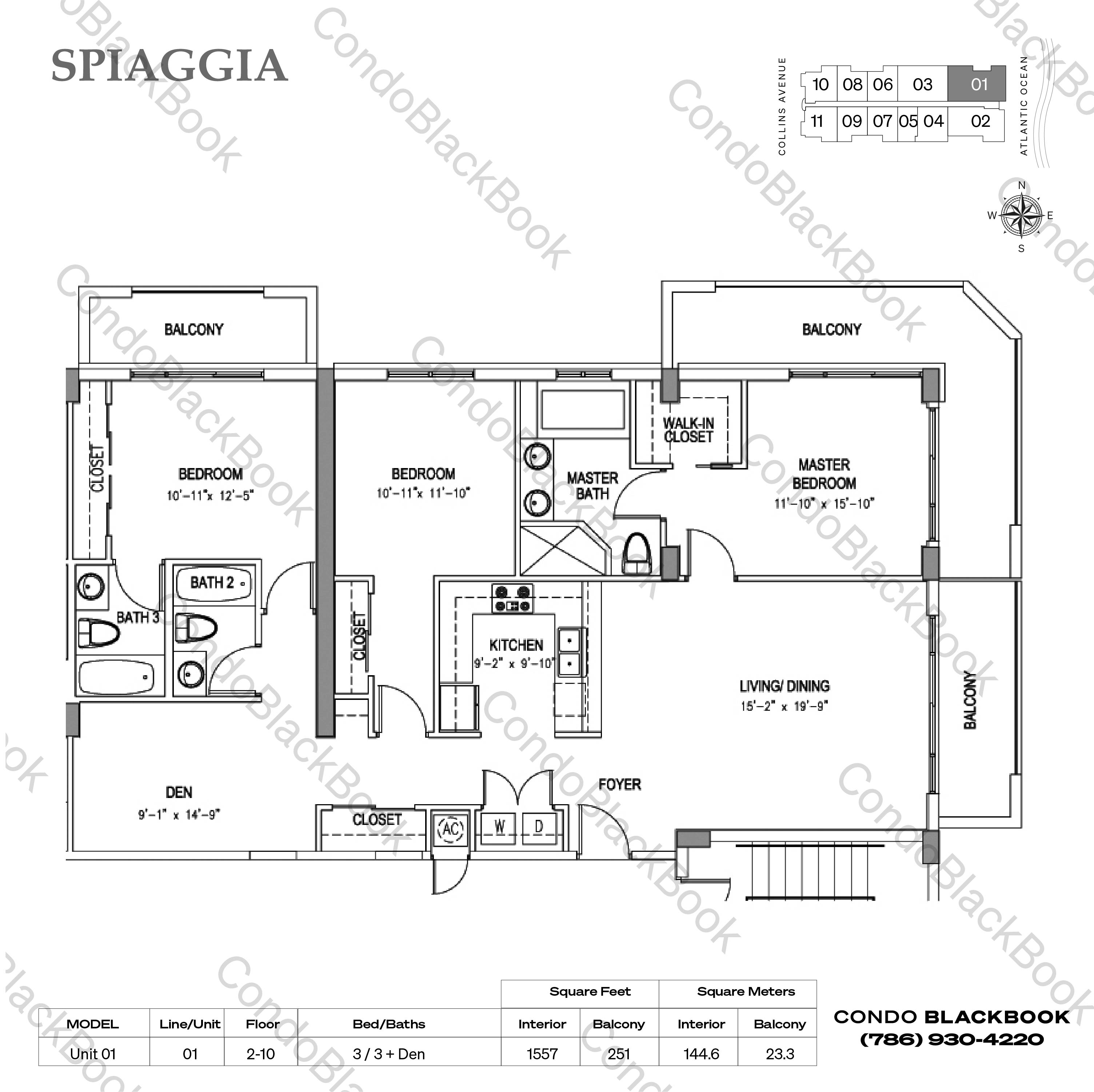 Spiaggia Unit #1001 Condo in Surfside | CondoBlackBook