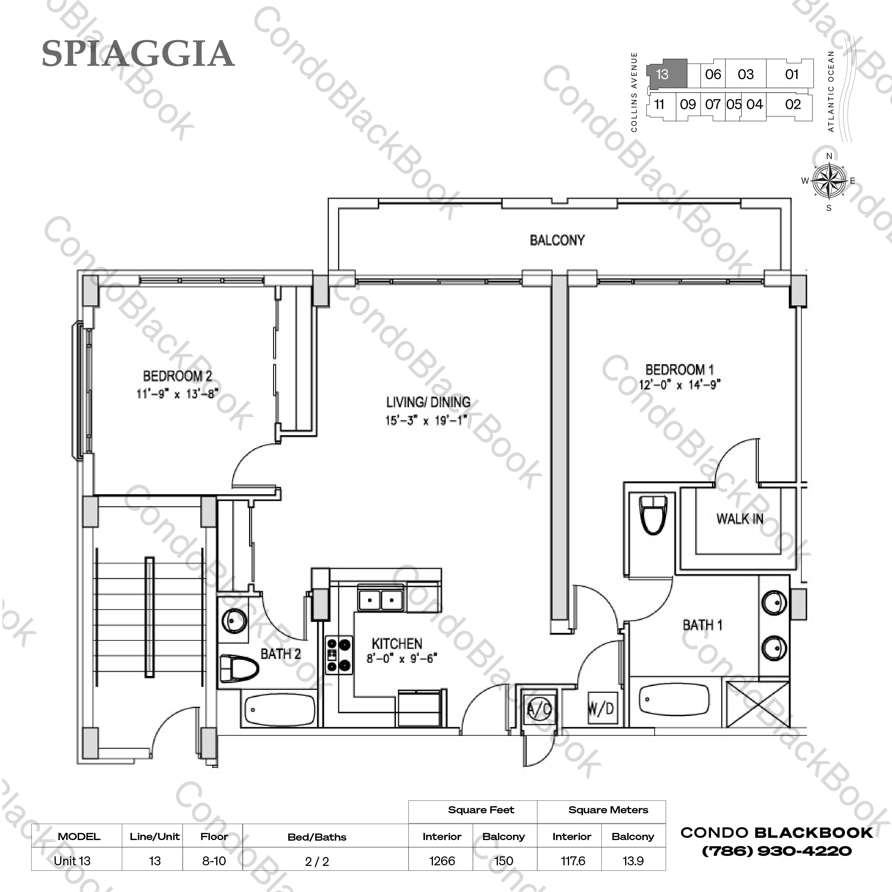 Spiaggia Unit #808 Condo in Surfside | CondoBlackBook