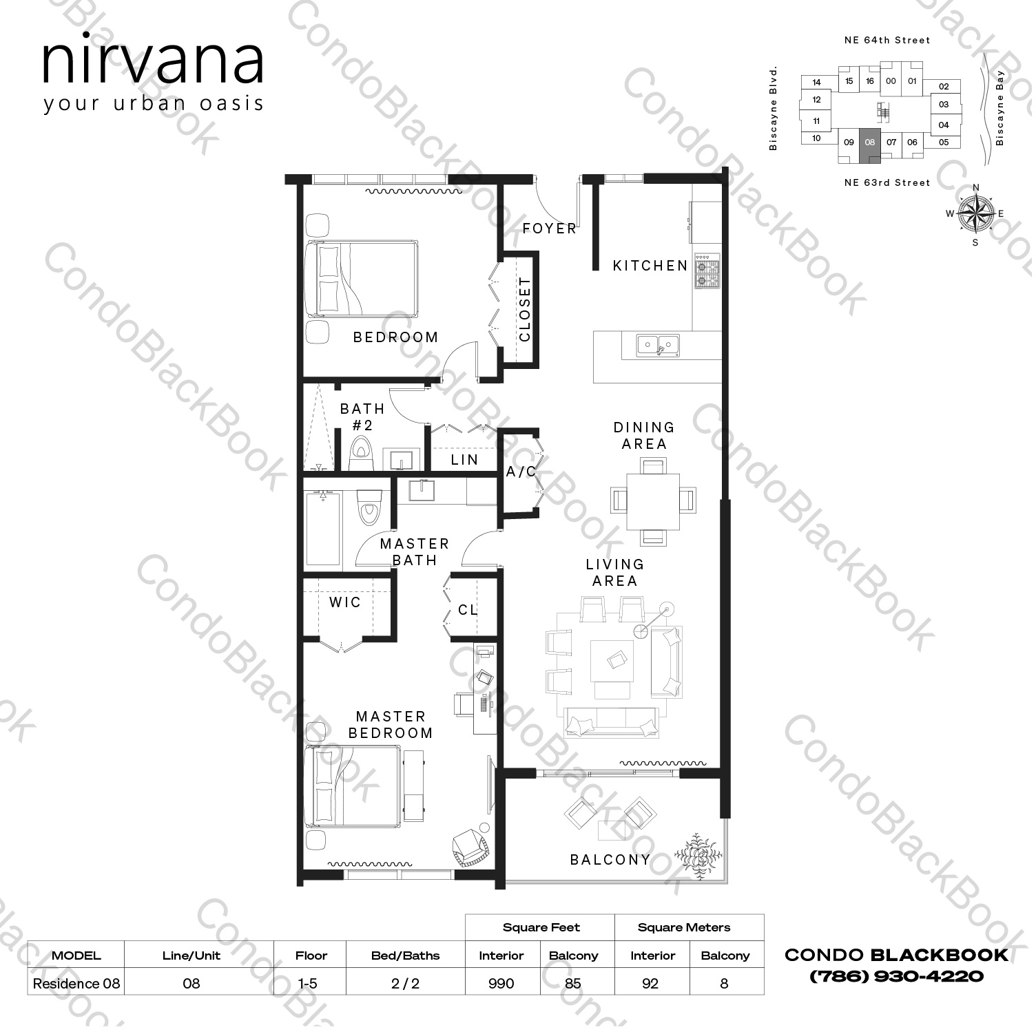 Nirvana 1 Unit #A408 Condo in Upper East Side - Miami Condos | CondoBlackBook