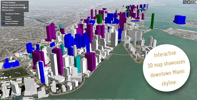 New 3D Map of Downtown Miami Released to Help Visualize Future Skyline ...